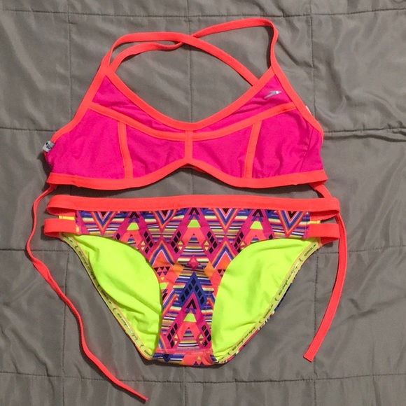 Speedo Swim Speedo Missy Franklin Bikini Set Geo Print Medium